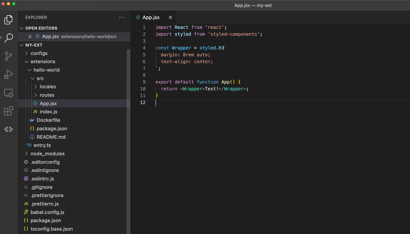 Create a Hello World Extension :: KubeSphere Extension Development Guide